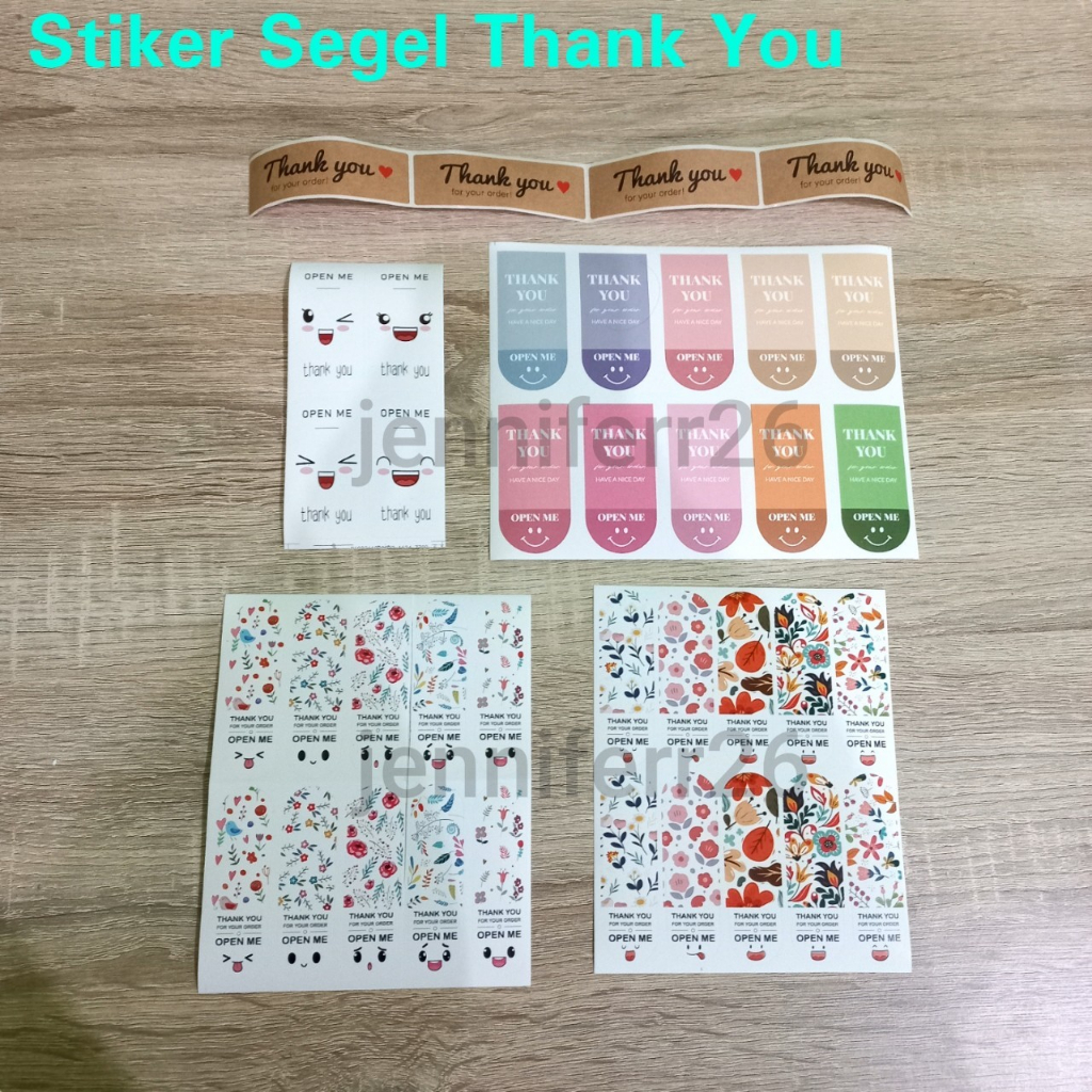 Jual Sticker segel label open me thankyou | Shopee Indonesia