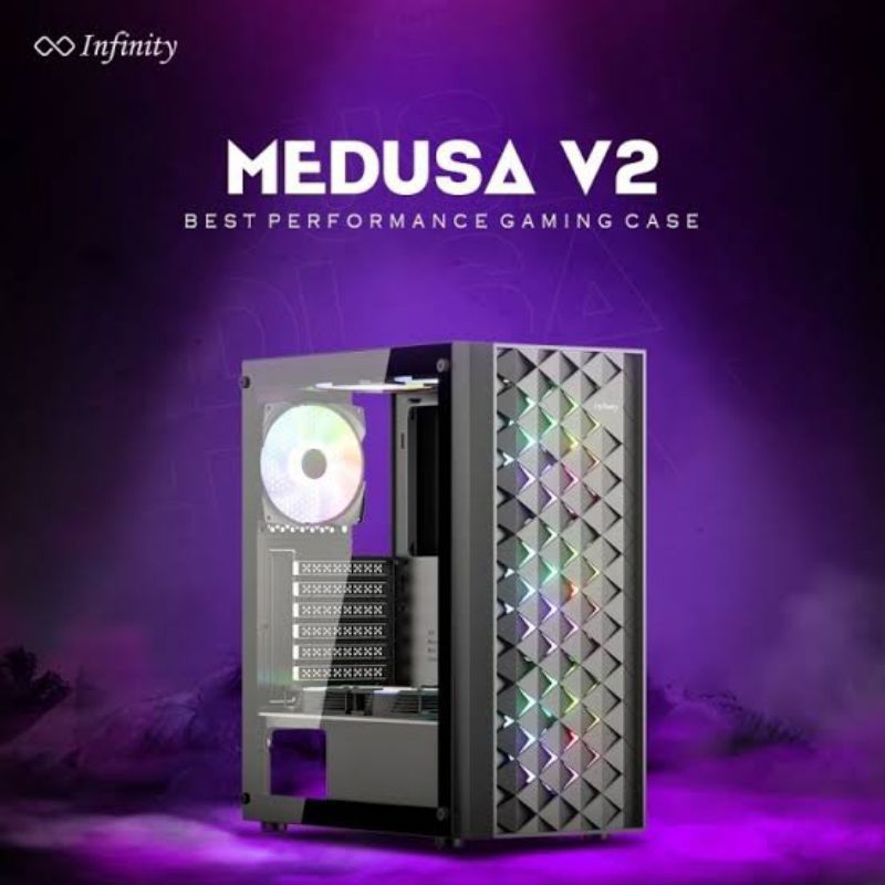 Jual Casing Case PC INFINITY MEDUSA V2 With USB ATX Temper Glass ...