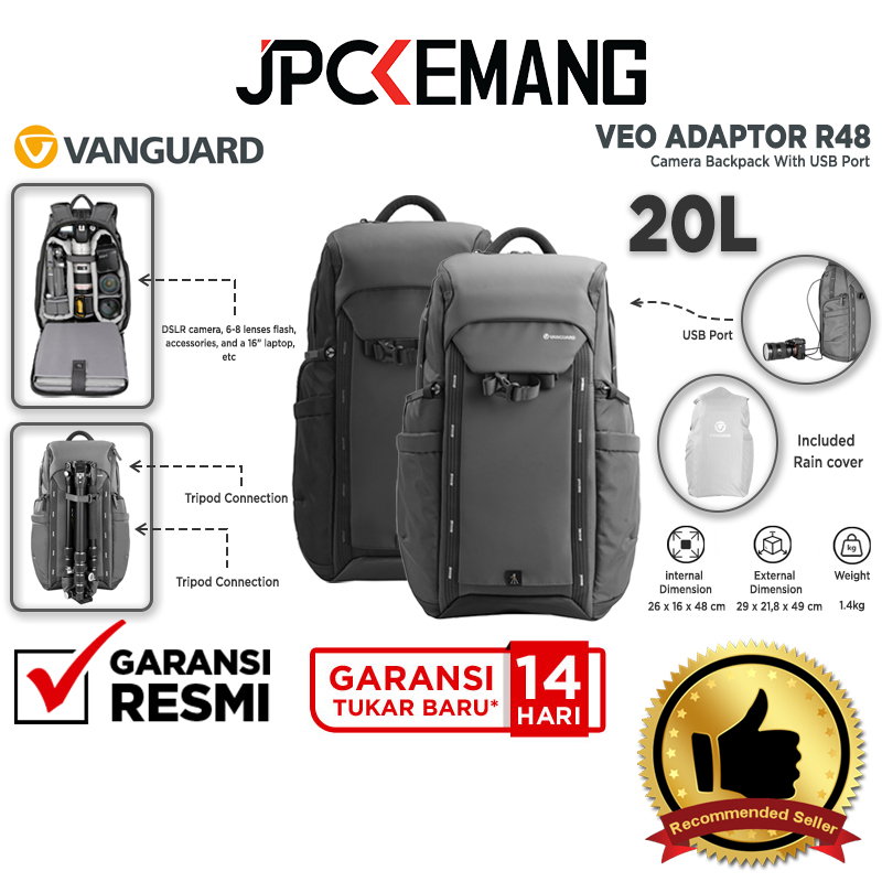 Jual Vanguard Veo Adaptor R48 Camera Backpack Veo Adaptor R 48 Garansi ...