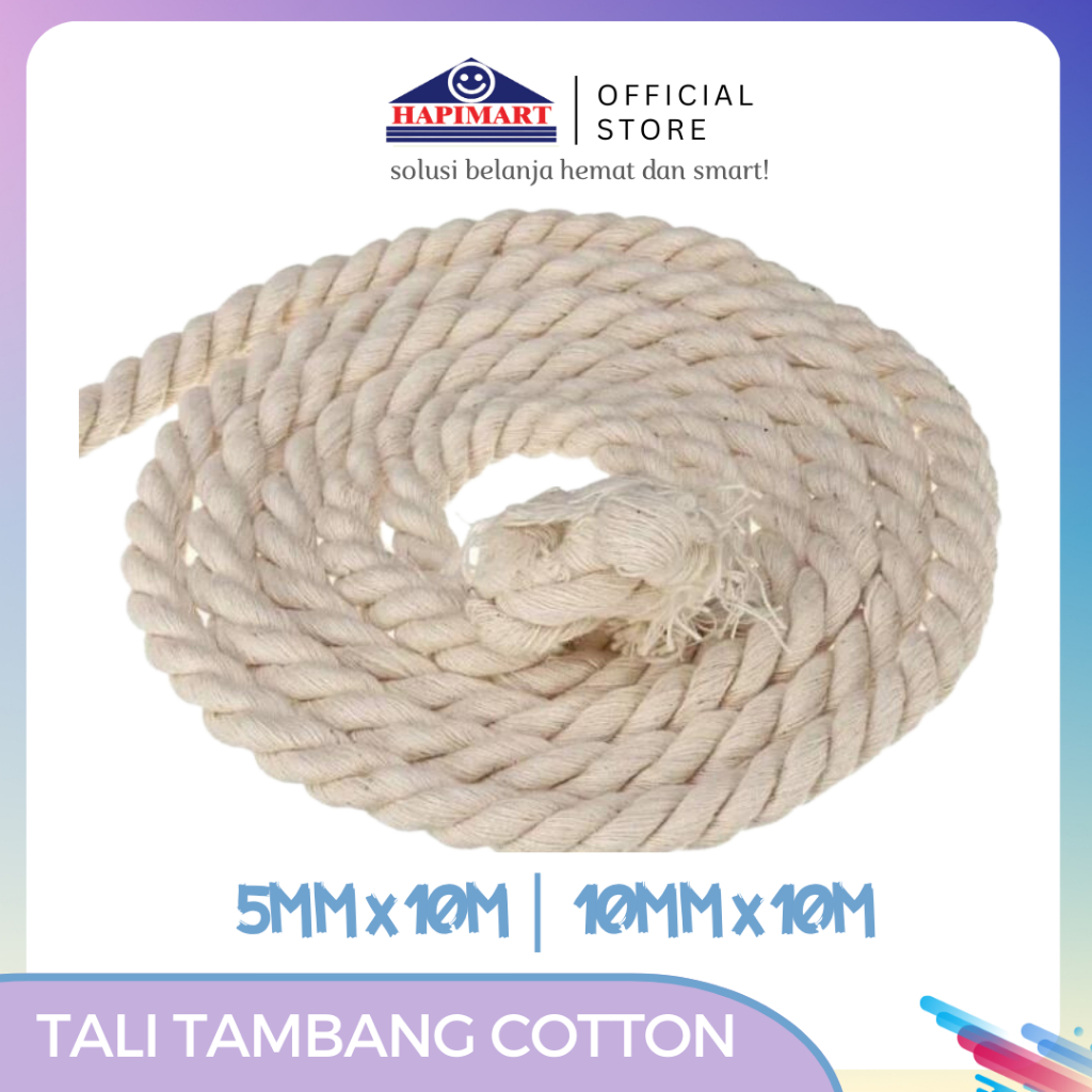 Jual Tali Tambang Cotton/Tali Tambang Bahan Katun Ukuran 5mmx10m ...