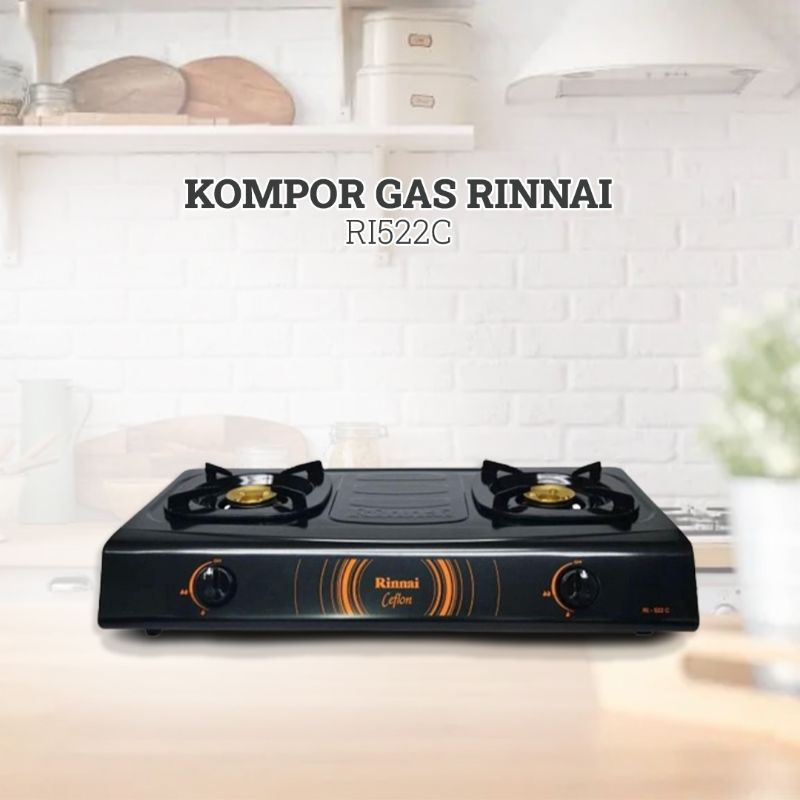 Jual Kompor gas Rinnai RI-522C teflon (2 tungku) | Shopee Indonesia