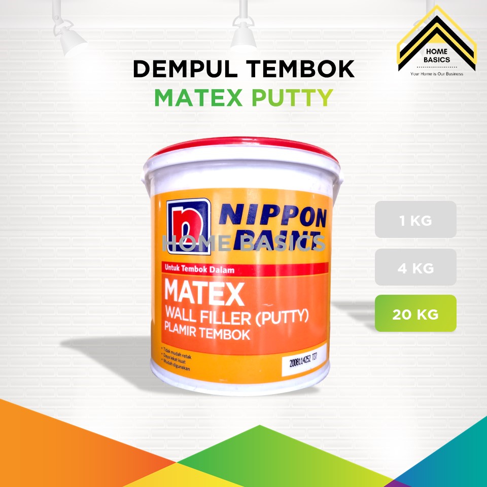 Jual Dempul Tembok Matex Putty Wall Filler Nippon Paint 20 Kg / Plamir Tembok | Shopee Indonesia