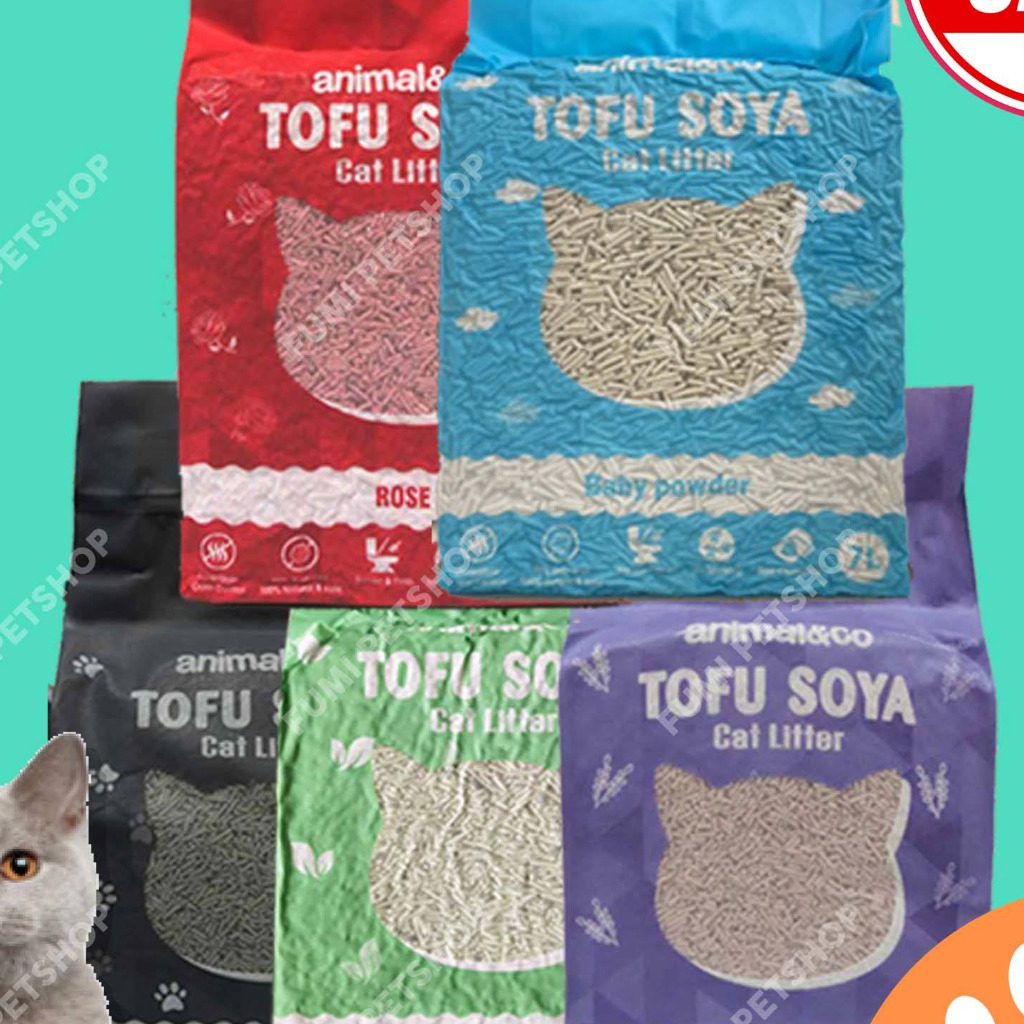 Jual PASIR KUCING TOFU / SOYA PASIR GUMPAL ANIMAL&CO 7L - PASIR TOFU 7L ...