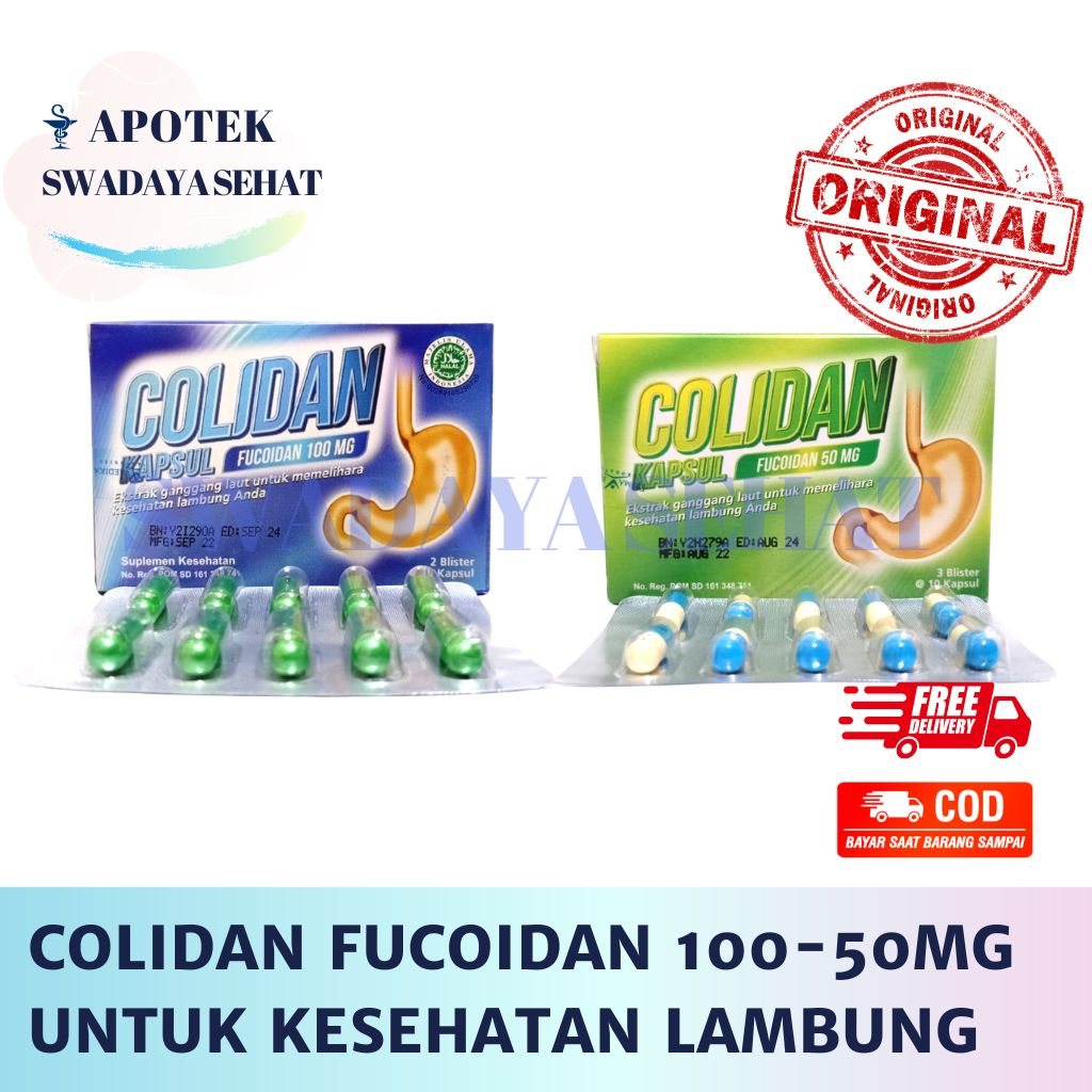 Jual COLIDAN FUCOIDAN 100MG 50 MG STRIP TABLET ECER - Menjaga Kesehatan ...