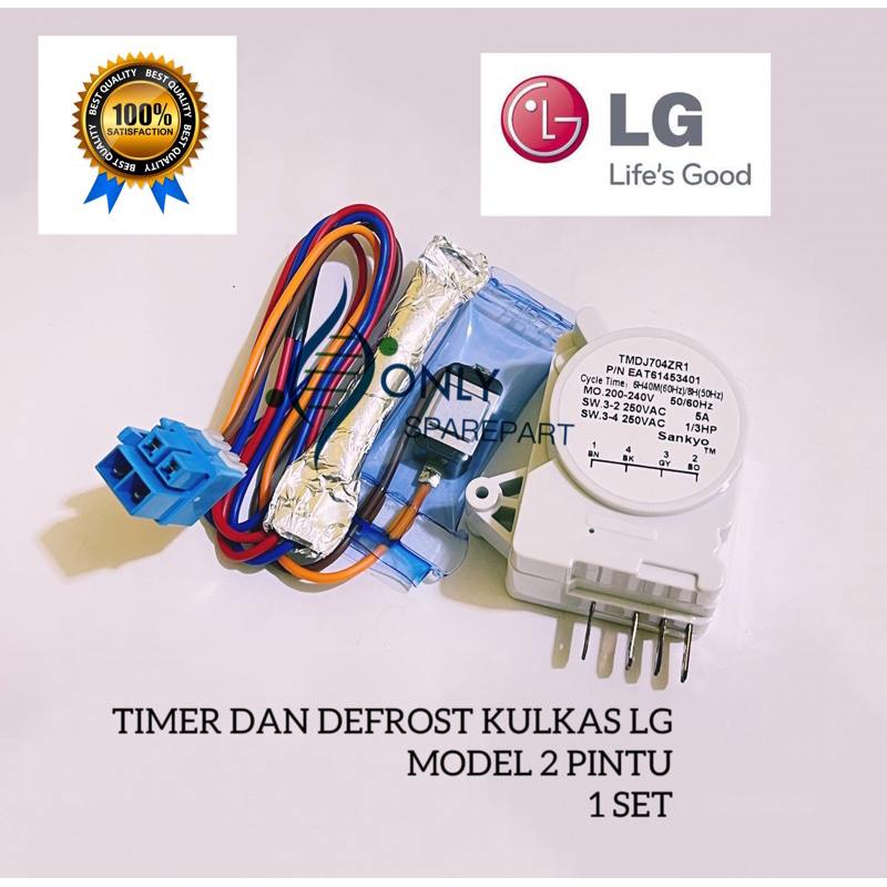 Jual Timer Defrost Bimetal Fius Kulkas LG 2 pintu 1 set / Timer kulkas ...
