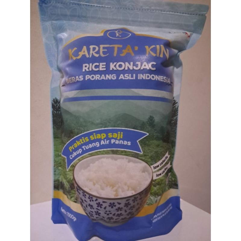 Jual BERAS SHIRATAKI PORANG RICE KONJAC KARETA KIN 1kg | Shopee Indonesia