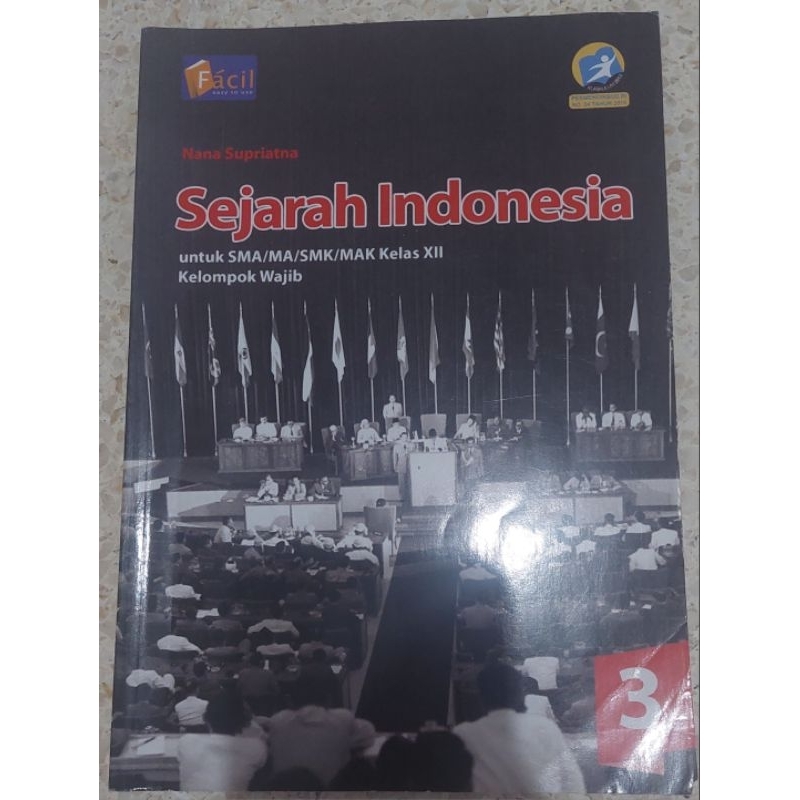 Jual Buku Sejarah Indonesia Kelas 12 SMA 3 K13 Revisi Bekas Original Facil Grafindo | Shopee ...