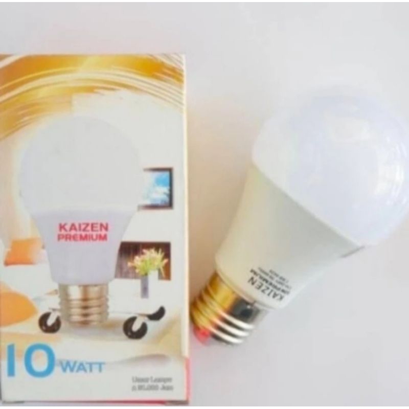 Jual Bohlam lampu LED bulb 10Watt - Putih KAIZEN PREMIUM | Shopee Indonesia