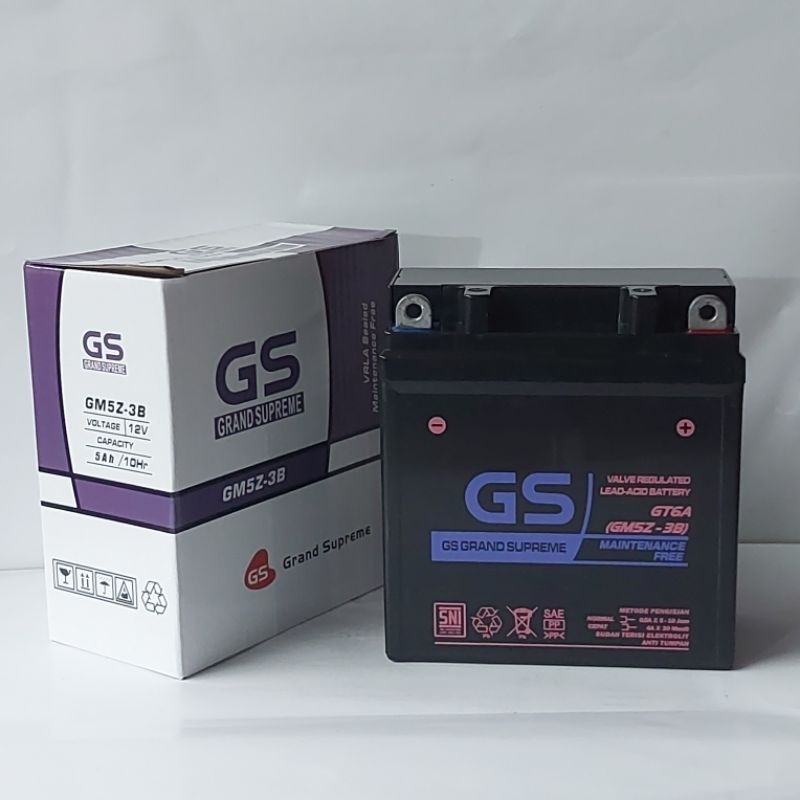 Jual Aki Motor Mio Sporty, Mio Smile,Vega zr, Jupiter z old, GM5Z-3B MF | Shopee Indonesia