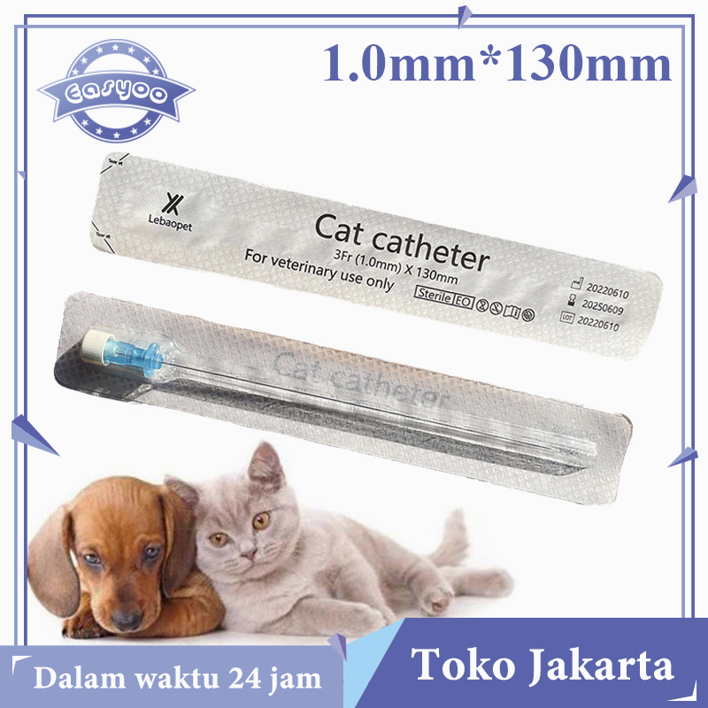 Jual Kateter Kucing Jantan Dan Betina 1.0 X 130mm Cat Urinary Catheter ...
