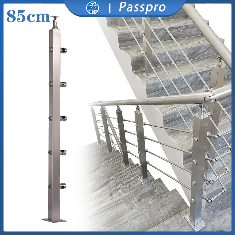 Jual 85cm Railing Tangga Stainless Model Kotak Hollow Railing Tangga ...