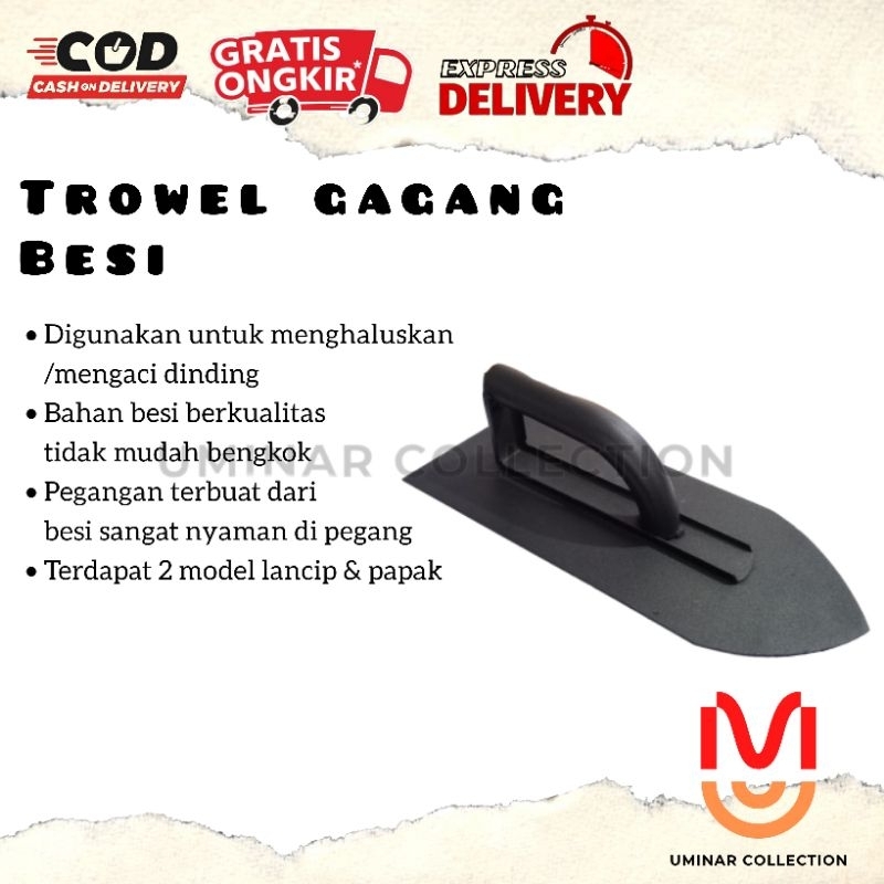 Jual Trowel Gagang Besi | Alat Bertukang Acian Dinding Lancip Dan Papak ...