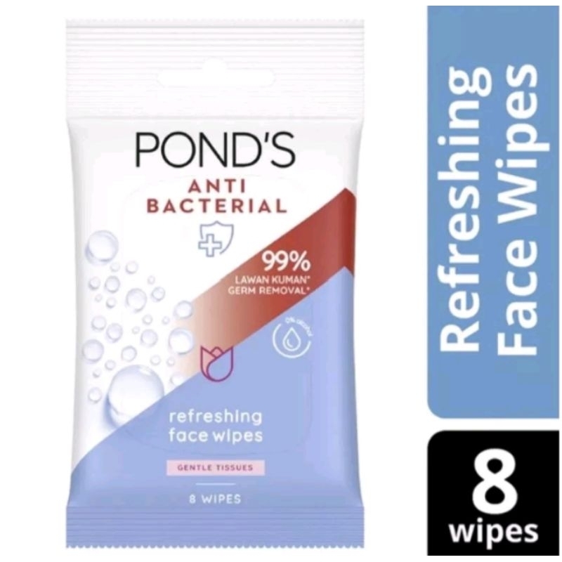 Jual Pond's Antibacterial Face Wipes Alcohol-Free with Refreshing Aloe ...