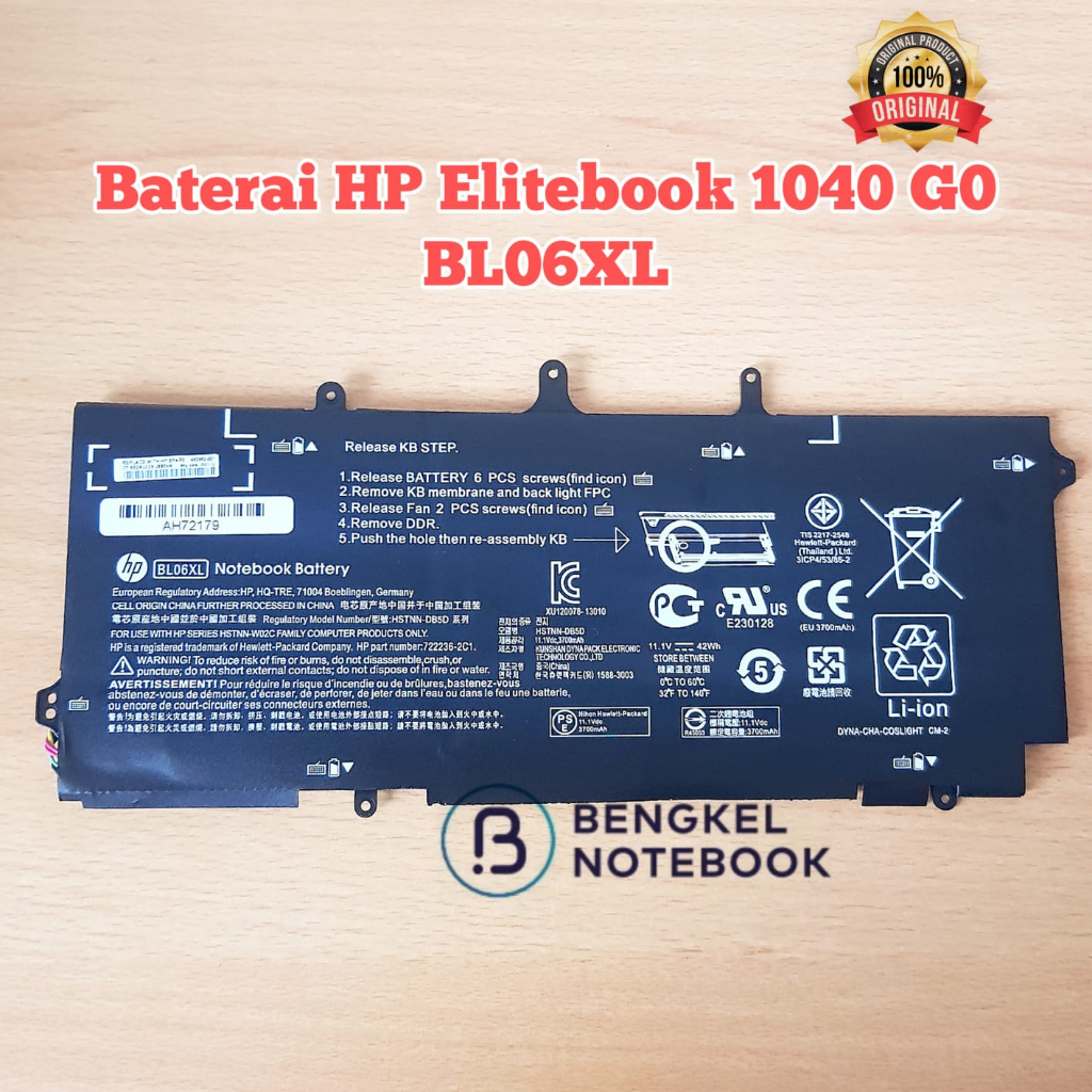 Jual Baterai HP BL06XL EliteBook Folio 1040 G0 G1 G2 | Shopee Indonesia