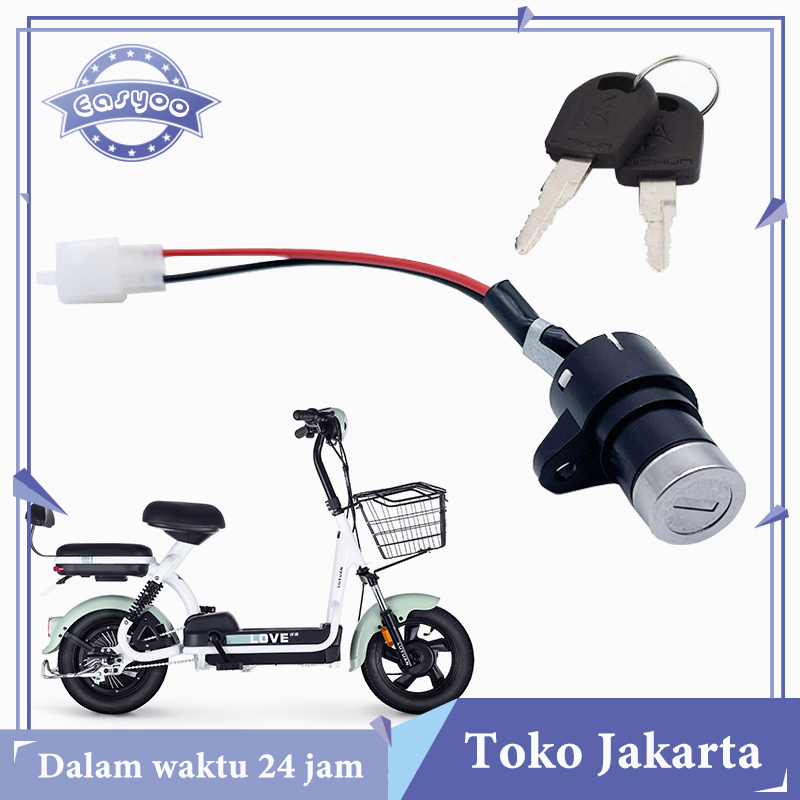 Jual Universal Kunci 2 Kabel 3 Kabel Kunci Sepeda Listrik Ignition Key ...