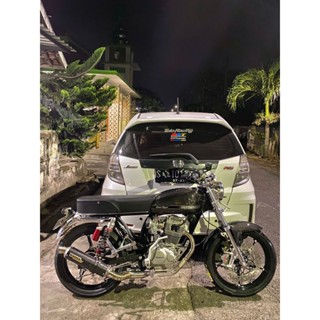 Jual Rangka CB 100 Rangka Tatanan Jejeg Sudah Segrek K2 Begel Panjang Bahan Rangka Depan Megapro ...