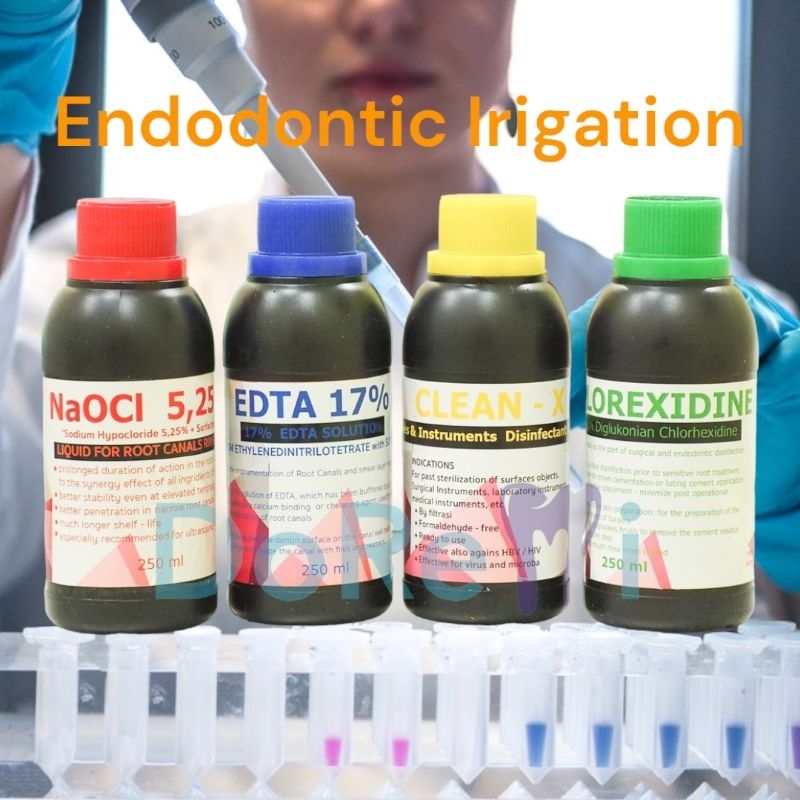 Jual Endodontic Sodium Hypocloride / Naocl 5.25%+ Surfactant / EDTA 17% ...
