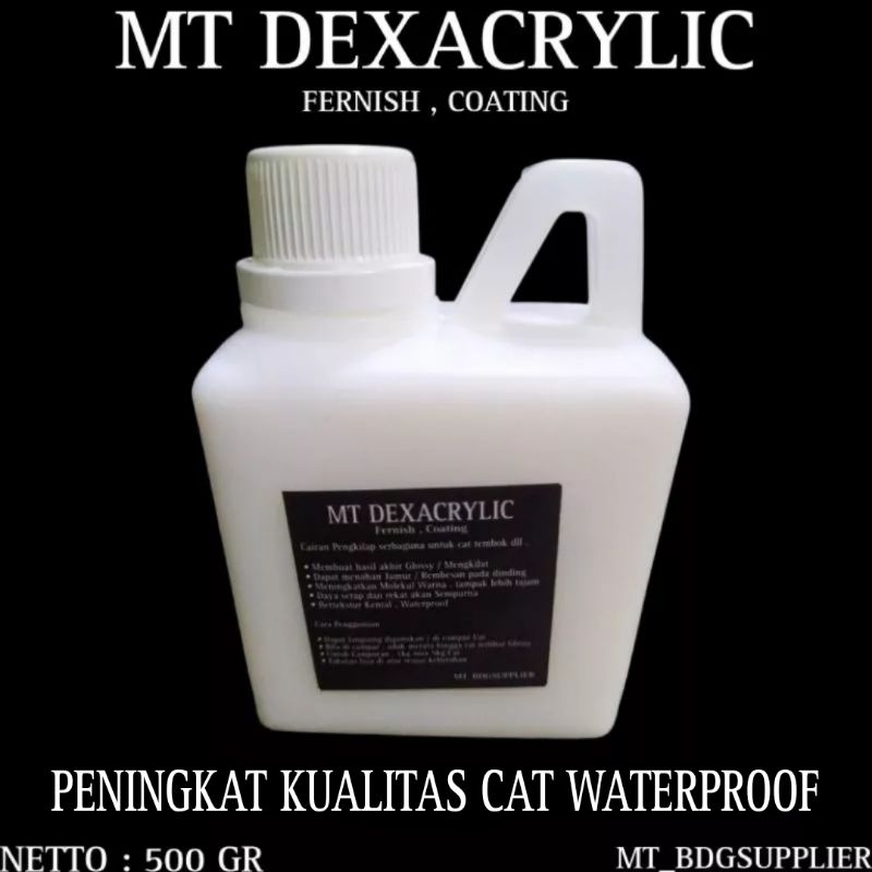 Jual MT DEXACRYLIC 1/2 KG EKONOMIS FERNISH COATING PERNISH PENGKILAT ...