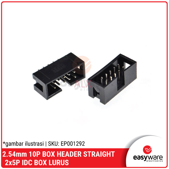 Jual 10P BOX HEADER STRAIGHT 2x5P IDC BOX LURUS 10 PIN BOX HEADER LURUS ...