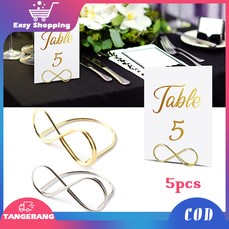 Jual 5pcs Tiang Nomor Meja Table Number Holder Stand Name Card Holder ...