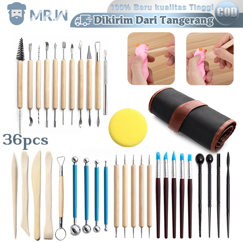 Jual Clay Sculpting Tools 36pcs Alat Ukir Tanah Liat Alat Ukir Clay ...