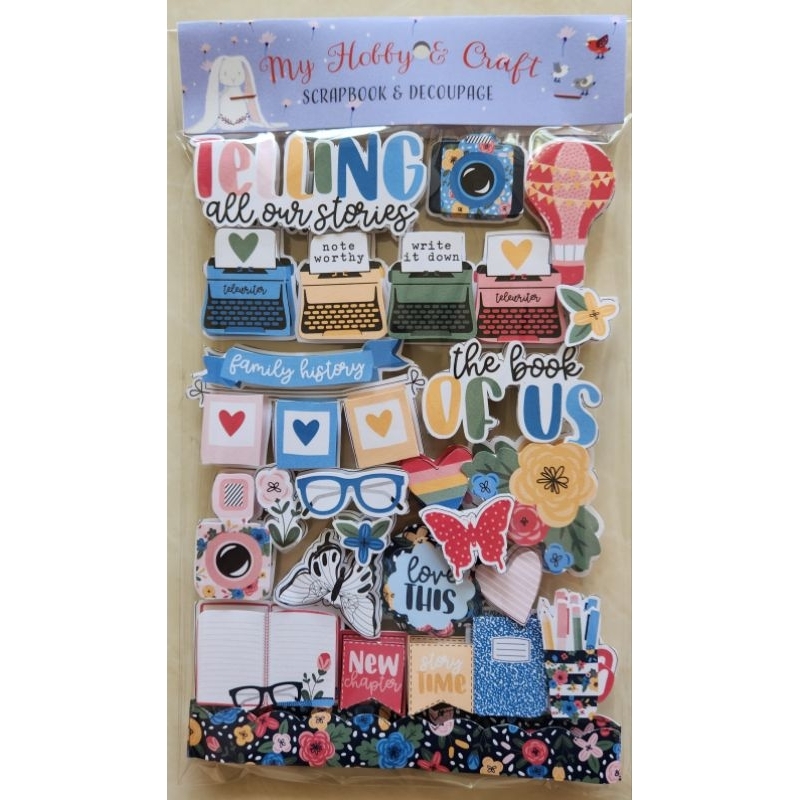 Jual Sticker 3d Scrapbook " Telling All Our Stories" | Shopee Indonesia