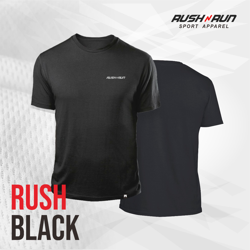 Jual Rush n Run Baju Olahraga Lari Running Pria Lengan Pendek Bahan Dry ...