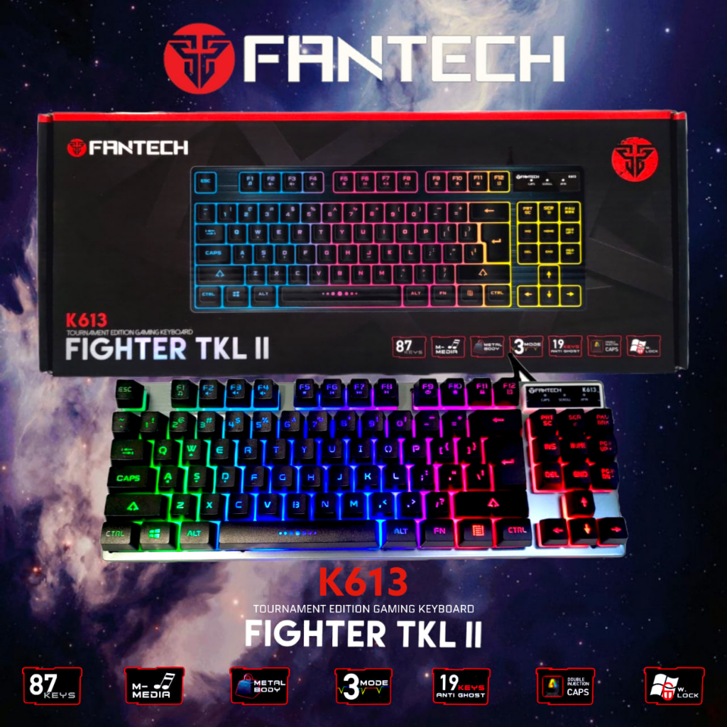Jual Fantech K613 Fighter TKL II Gaming Keyboard | Shopee Indonesia
