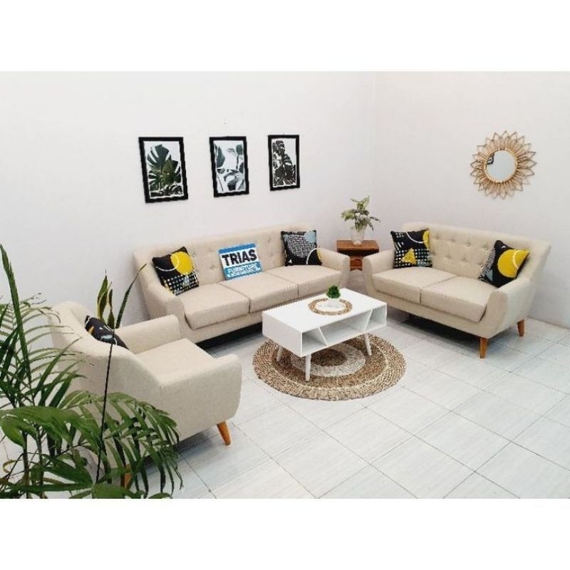 Jual sofa tamu sofa retro minimalis set meja sofa minimalis | Shopee ...