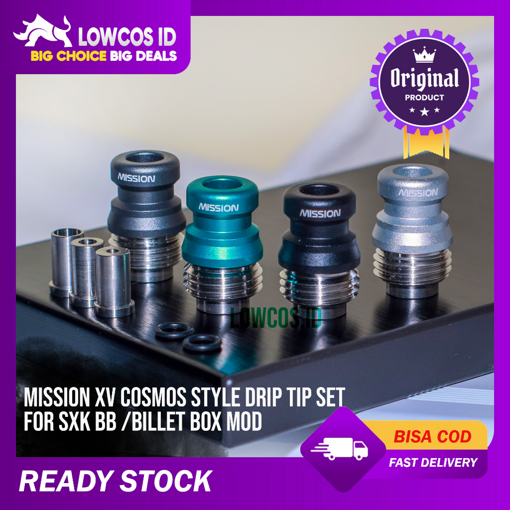 Jual Mission XV Cosmos Style Drip Tip Set untuk Sxk BB / Billet Box Mod Atomizer Mouthpiece ...