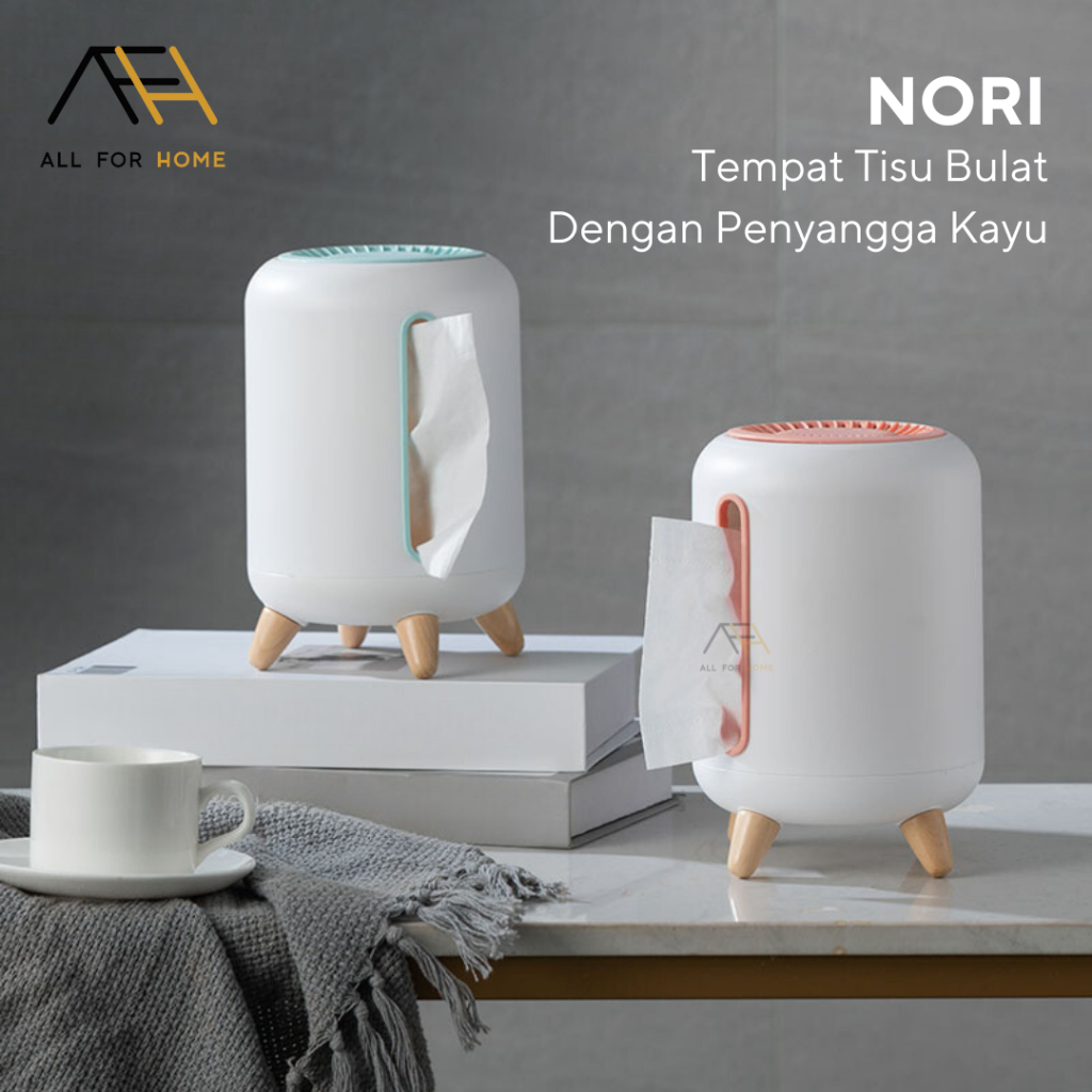 Jual AFH NORI Kotak Tempat Tisu Bulat Meja Kantor / Tissue Roll Bentuk ...