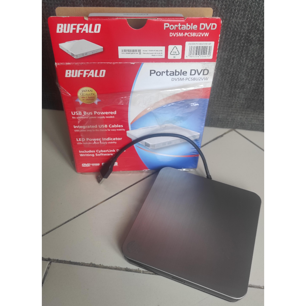 Jual DVD PORTABLE BUFFALO DVSM-PC58U2VW | Shopee Indonesia