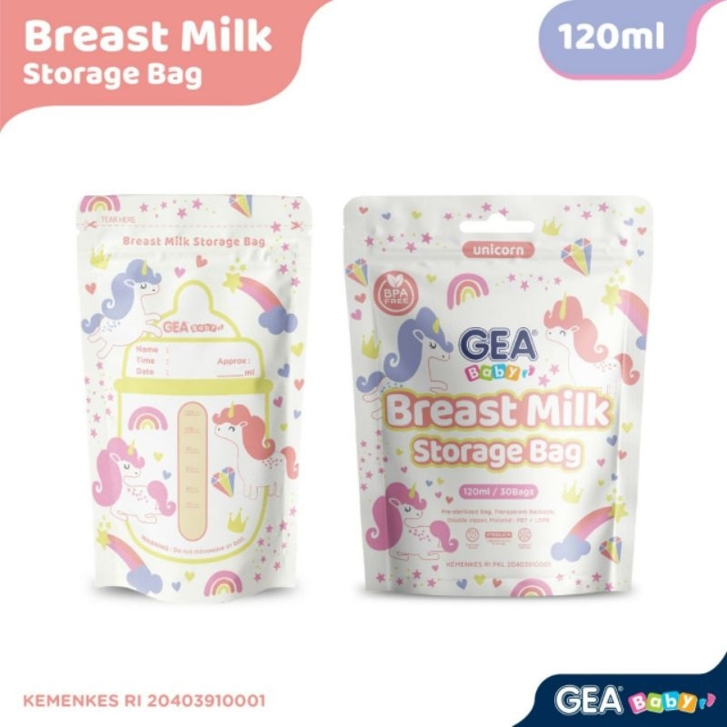 Jual Kantong Asi Gea Baby Plastik Asip 120 Breastmilk Storage Bag 120ml ...
