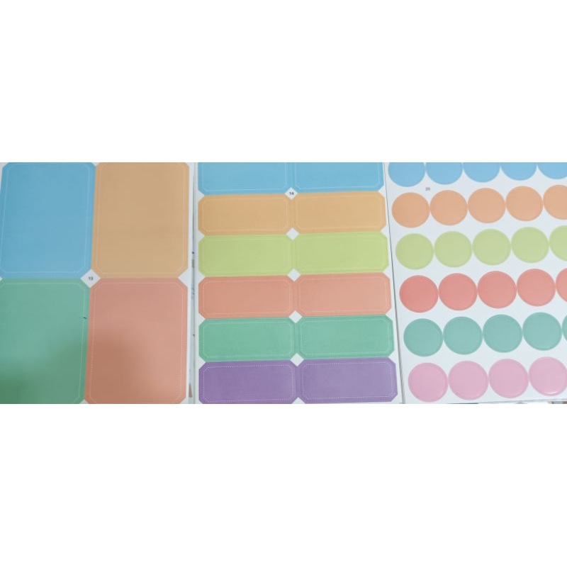 Jual Sticker label bulat dan persegi warna warni | Shopee Indonesia