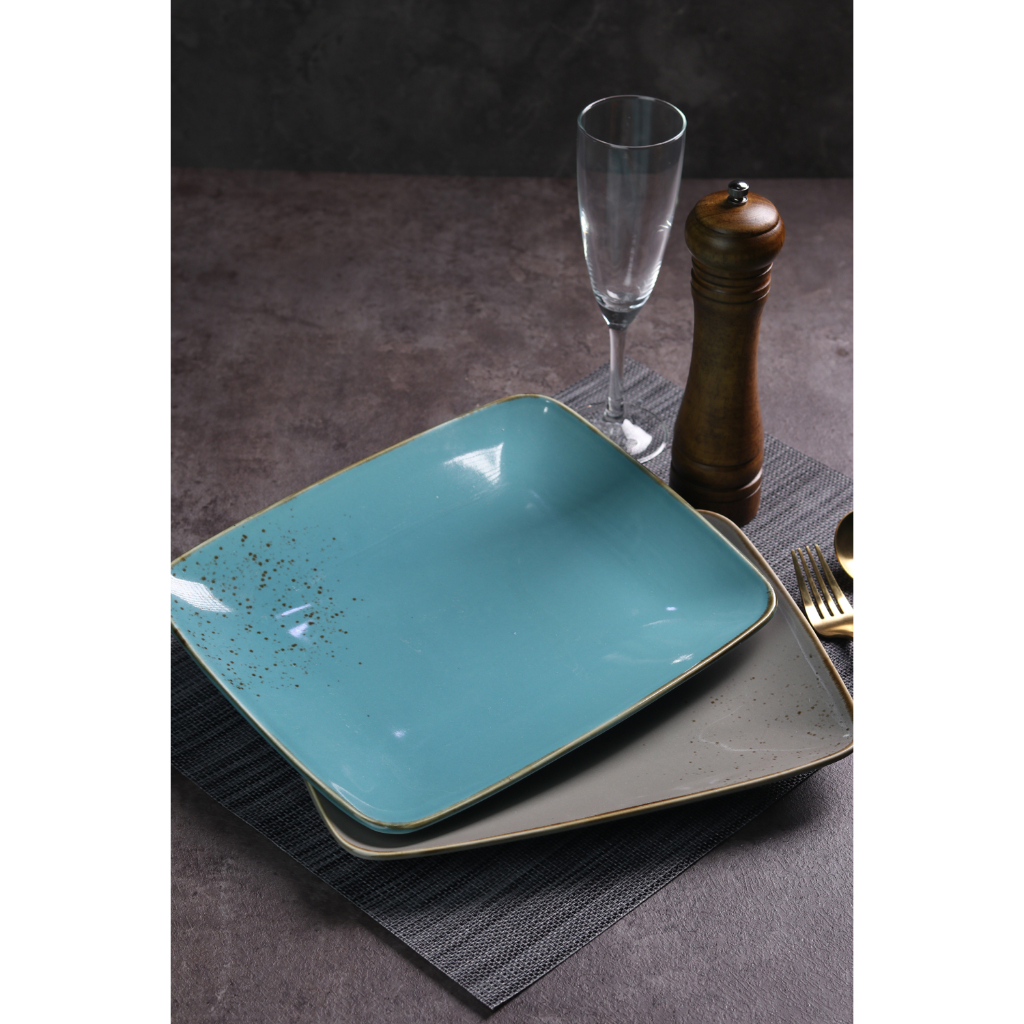 Jual NATE Piring keramik persegi panjang dinner plate RECTANGLE PLATE ...
