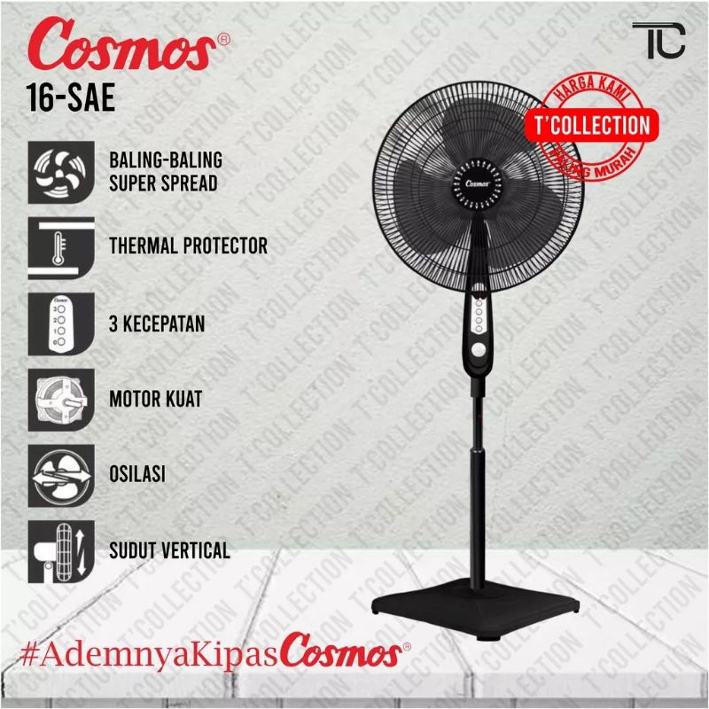 Jual Cosmos - Kipas berdiri 16 inch / Stand Fan 16-SAE | Shopee Indonesia