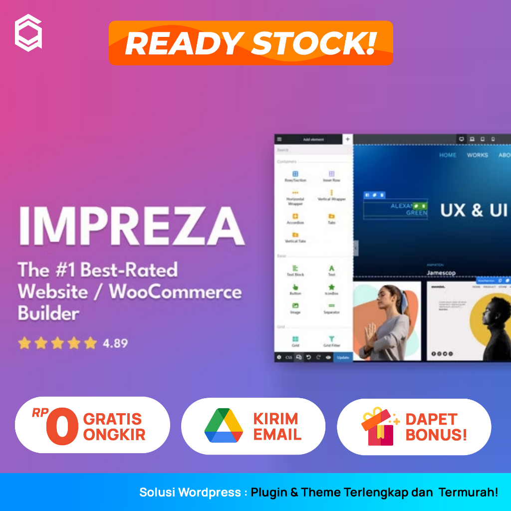 Jual Impreza Theme Wordpress Premium Multi Purpose Responsive Unlimited Domain | Shopee Indonesia