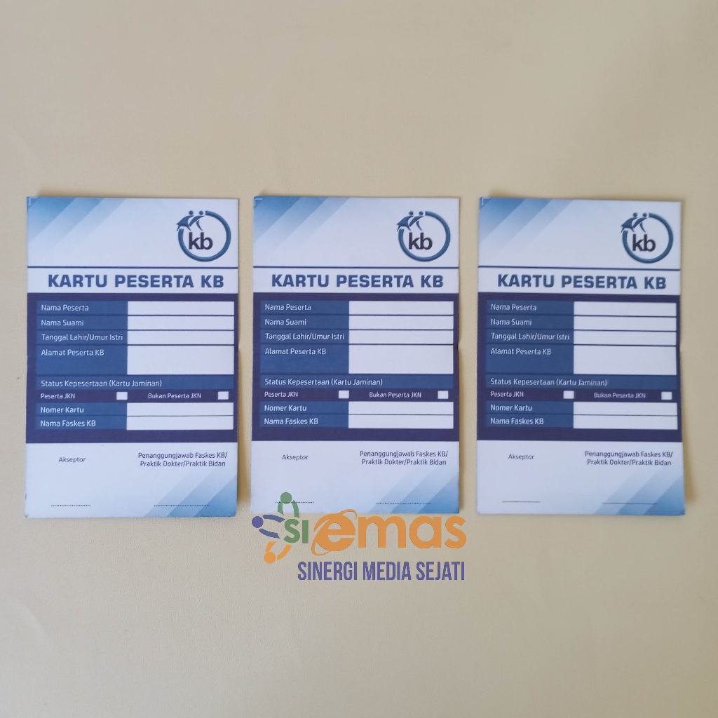 Jual Kartu Akseptor KB | Kartu Peserta KB | KKB Isi 50 Lembar | Kartu ...