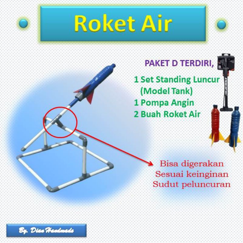 Jual Paket Lengkap 2 Roket Air Plus Pompa / Prakarya Sekolah / Tugas ...