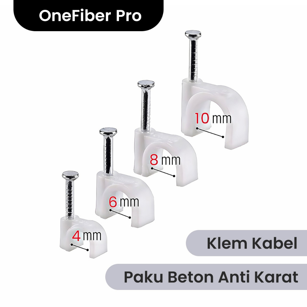 Jual Klem Kabel Putih Paku Beton Super Kuat Strengthened Round Cable ...