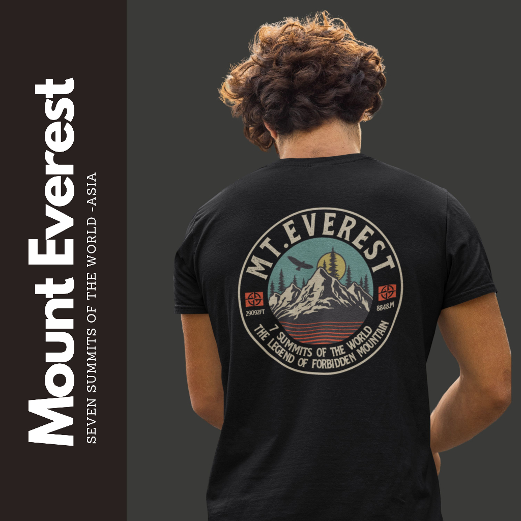 Jual Kaos Vintage Retro Pendaki Gunung 7 Summit Mount Everest | Shopee ...