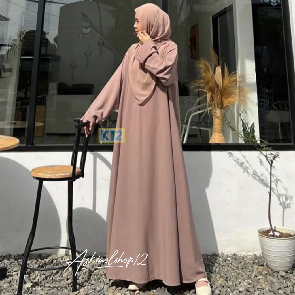 Jual long dress gamis santri putri basic abaya ukuran s m l xl xxl | Shopee Indonesia