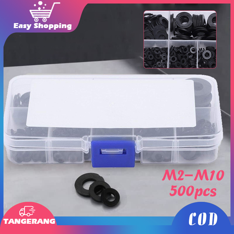 Jual 500pcs Ring Washer Flat Ring Plat Bahan Nilon Flat Washer Gasket ...