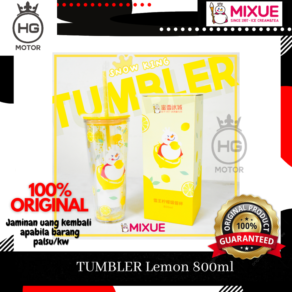 Jual Tumblr Botol Minum MIXUE Warna Kuning 800ML Tumbler Tempat Minum ...