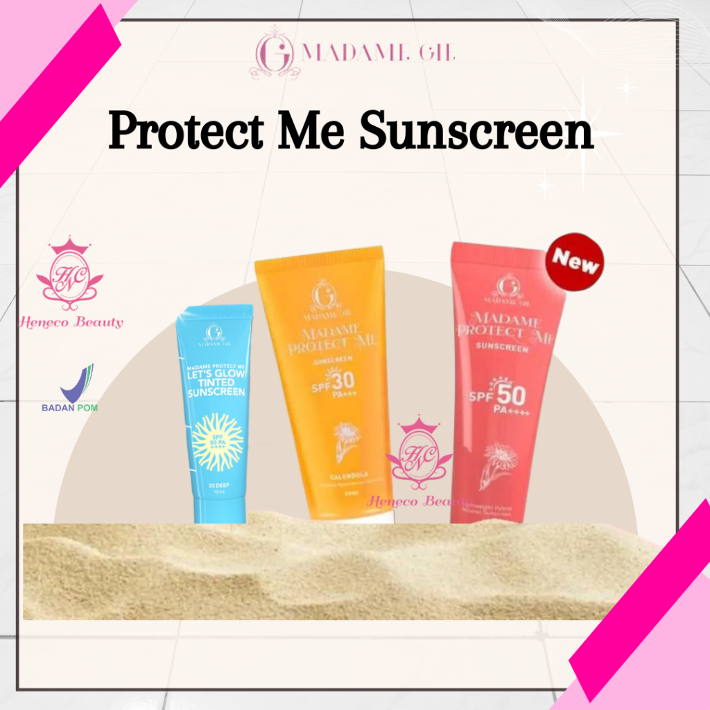 Jual MADAME GIE Madame Protect Me Sunscreen SPF 30 PA+++ Calendula 60ml \ SPF 50 PA+++ 35ml ...