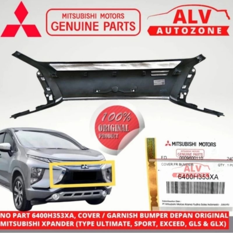 Jual COVER / GARNISH BUMPER DEPAN WARNA HITAM ORIGINAL MITSUBISHI ...