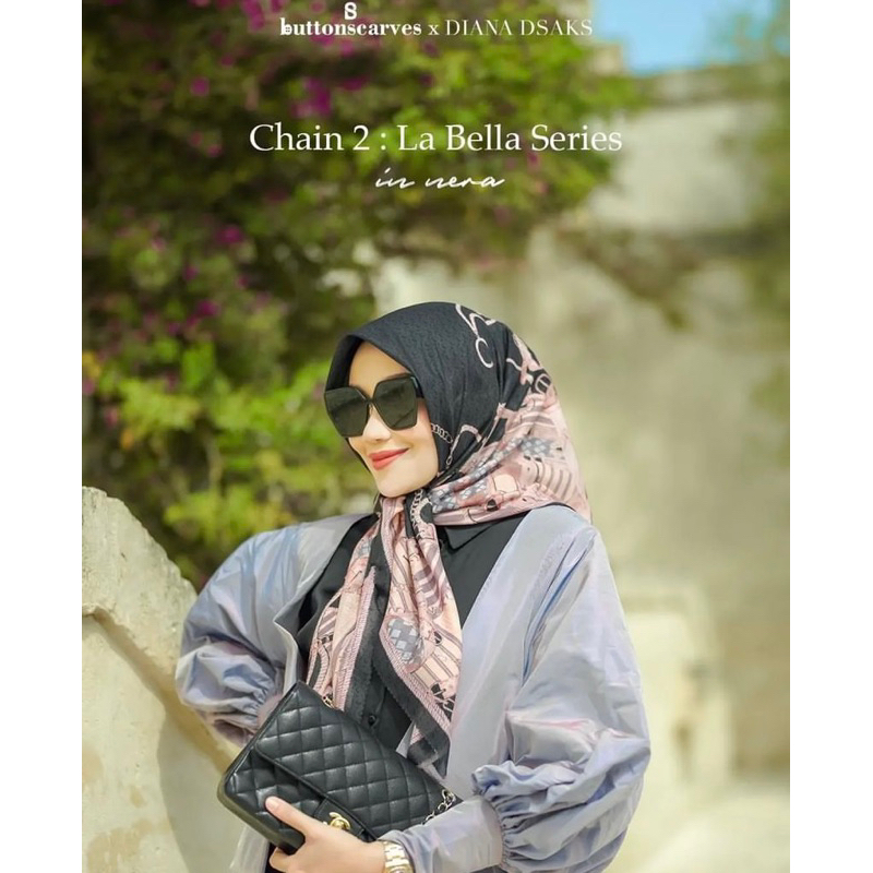 Jual Buttonscarves Preloved Chain 2 La Bella Nera (Black) | Shopee Indonesia