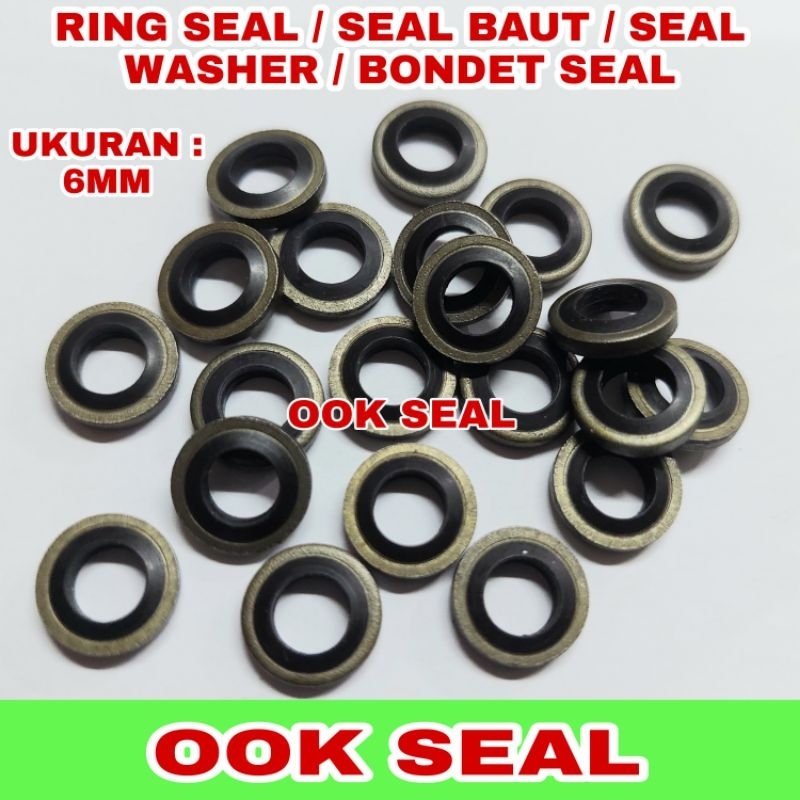 Jual Ring Seal Baut Solar / Seal Washer / Bondet Seal / Seal Karet 6MM ...