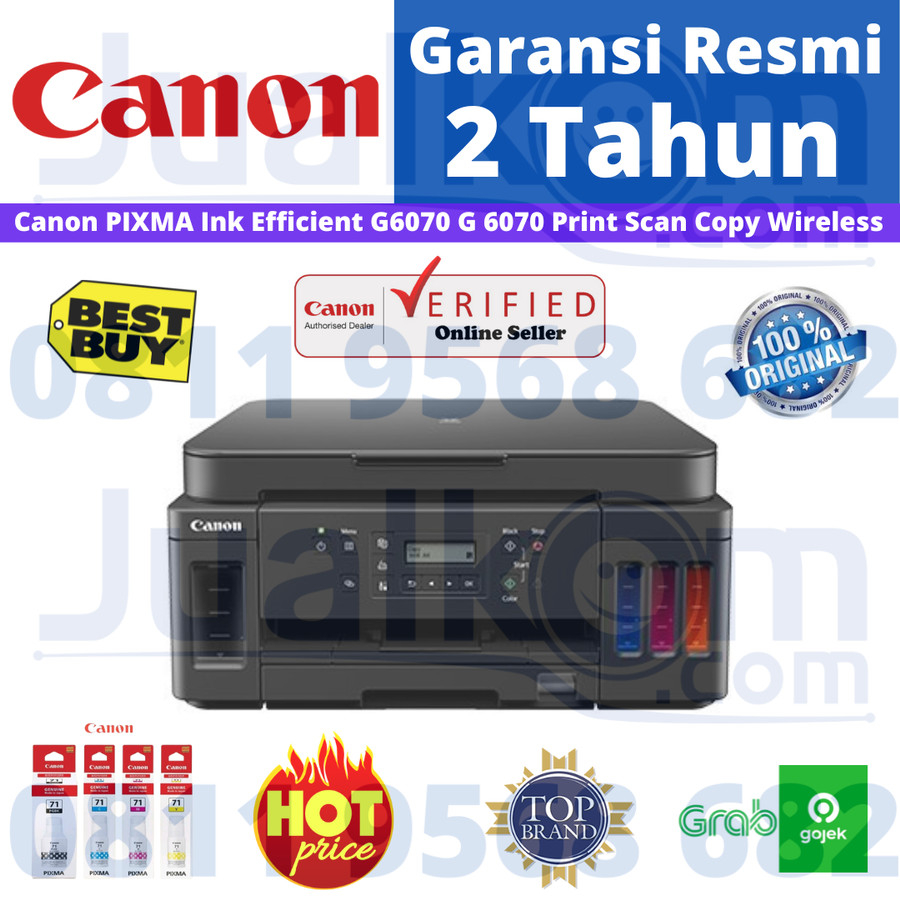 Jual Canon Pixma Ink Efficient G6070 G 6070 Print Scan Copy Wireless ...