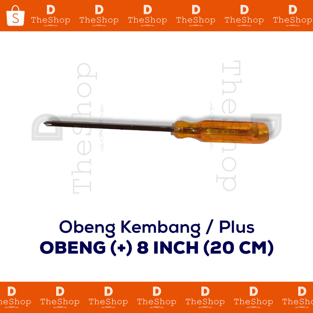 Jual Obeng Plus Kembang Besar ADS 8 Inch (20 CM) | Shopee Indonesia